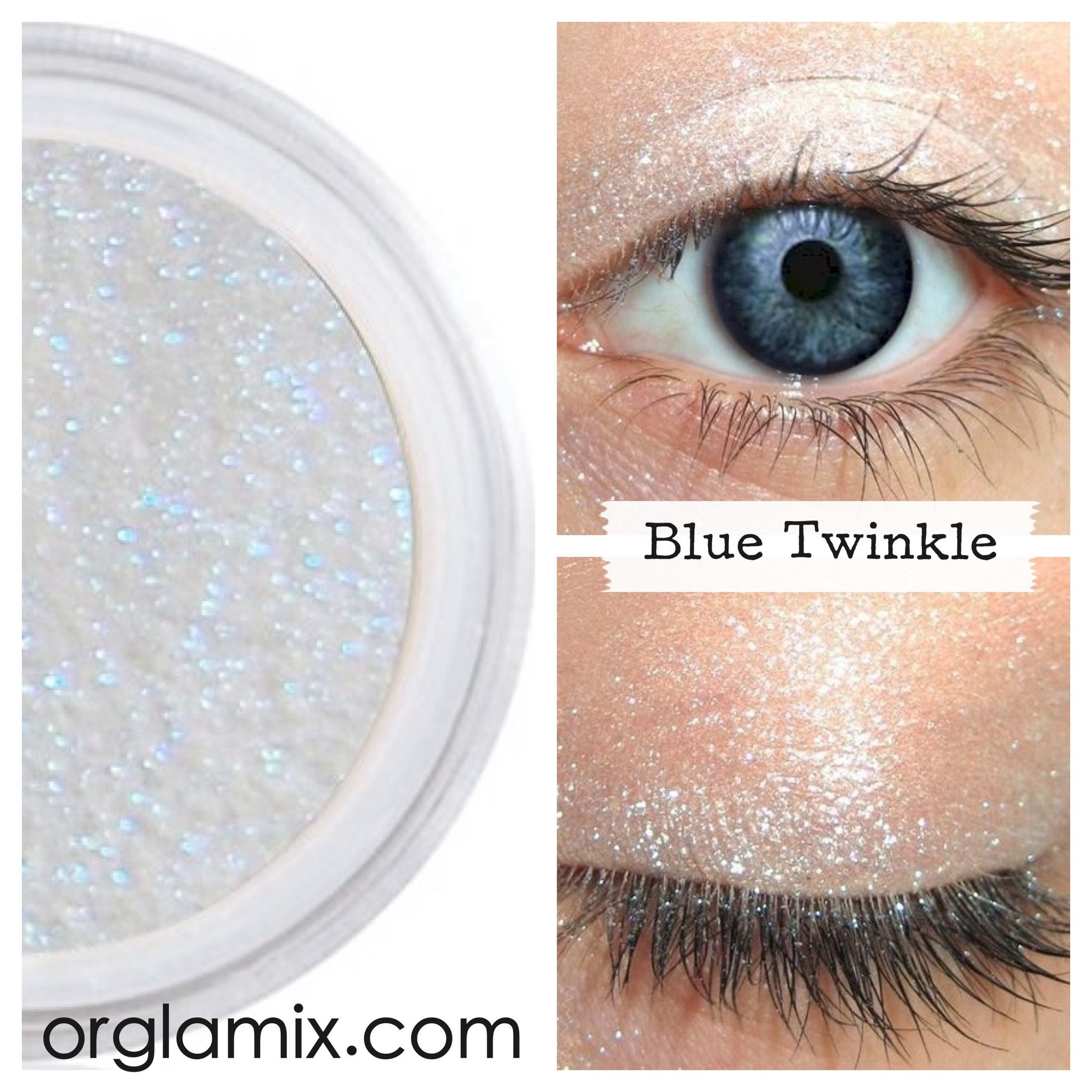 Sparkling Blue Twinkle Effects Eye Shadow | Orglamix - Orglamix Clean ...