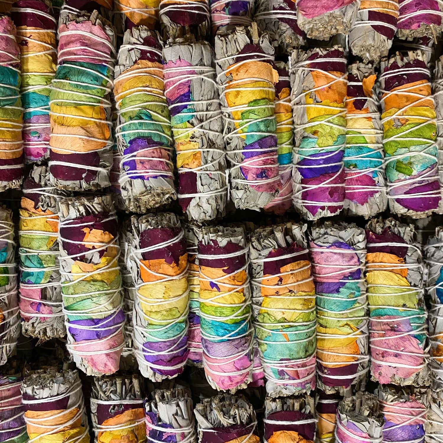 7 Charka Rose Rainbow Sage Smudge Sticks | Orglamix - Orglamix Clean ...